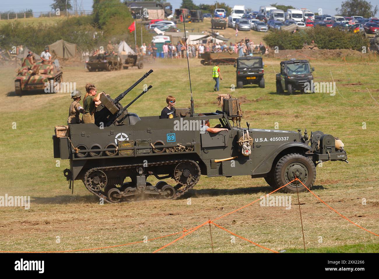 M3 White anti aircraft Halftrack on parade at Yorkshire Wartime ...