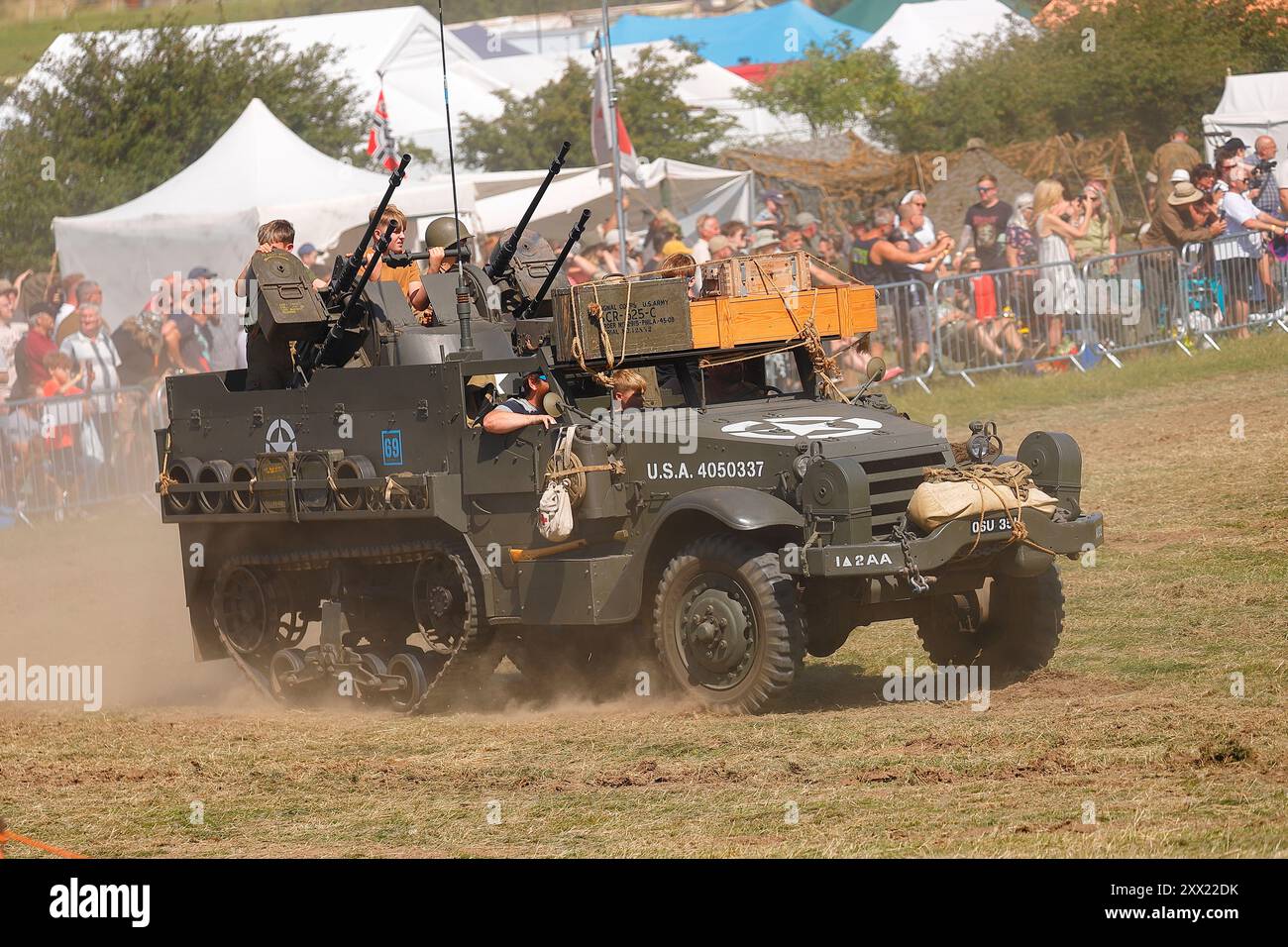 M3 White anti aircraft Halftrack on parade at Yorkshire Wartime ...