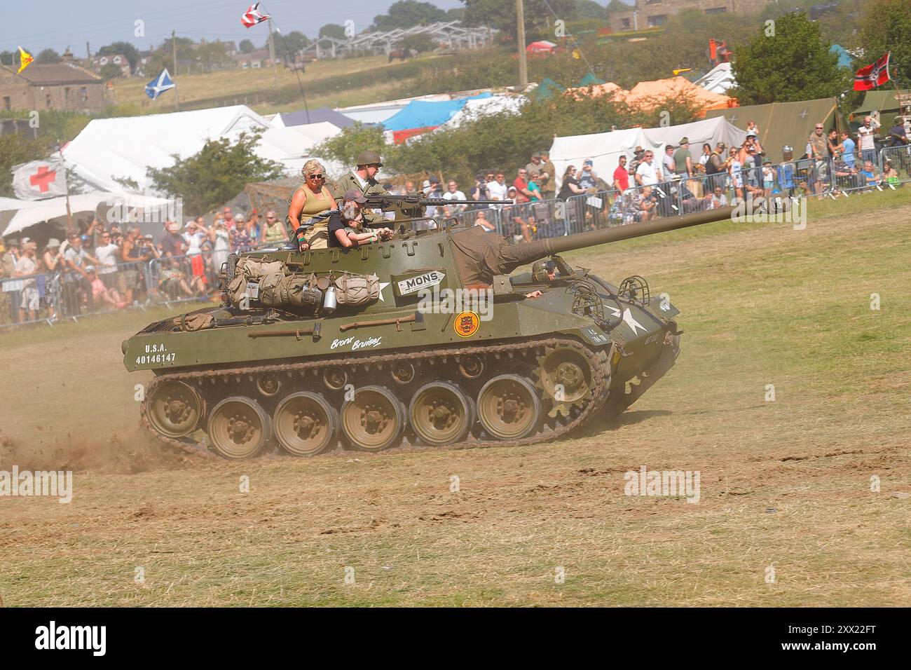 1944 M18 Hellcat Tank on parade at The Yorkshire Wartime Experience ...