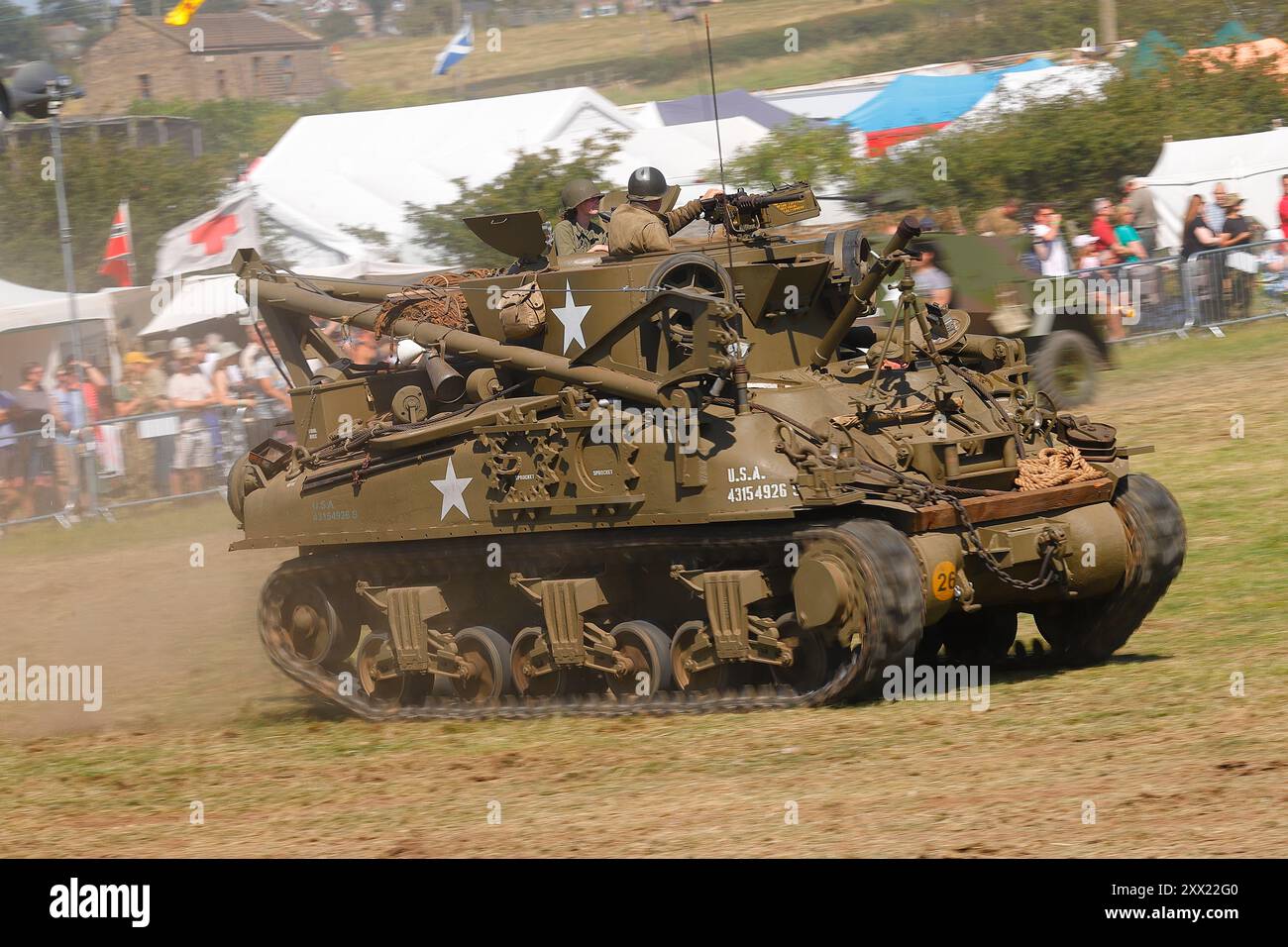 M32 military recovery tank on parade at The Yorkshire Wartime ...