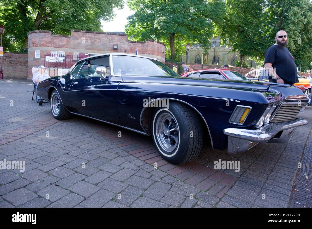 Classic black Buick Riviera on display Stock Photo - Alamy