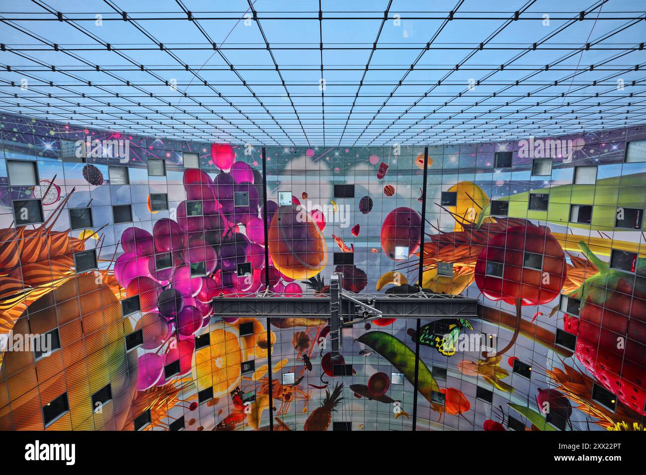 Rotterdam, Netherlands, The Markthal, a residential and office building ...