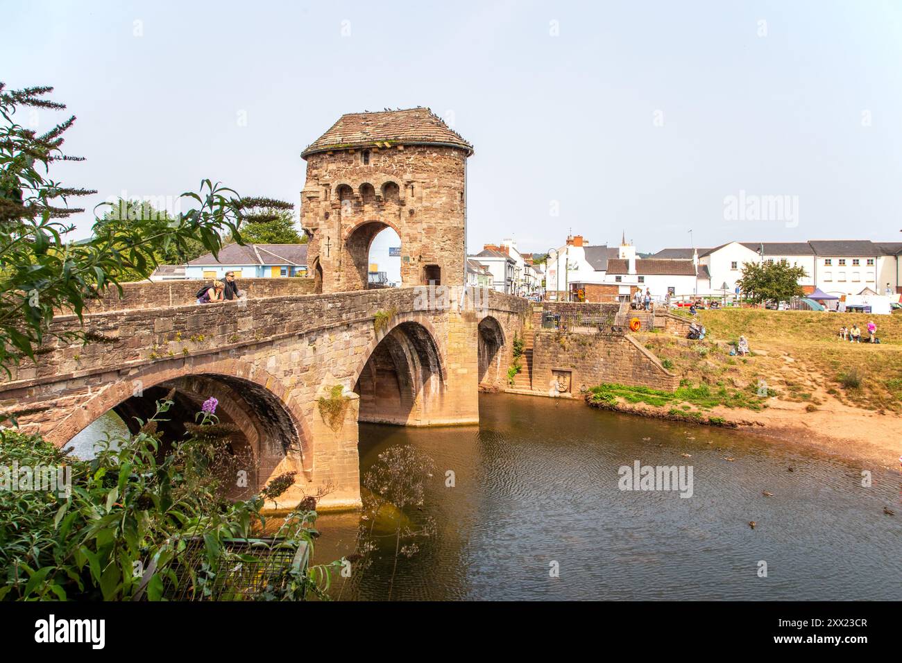 Monnow Bridge, in Monmouth, Wales, the only remaining fortified river ...