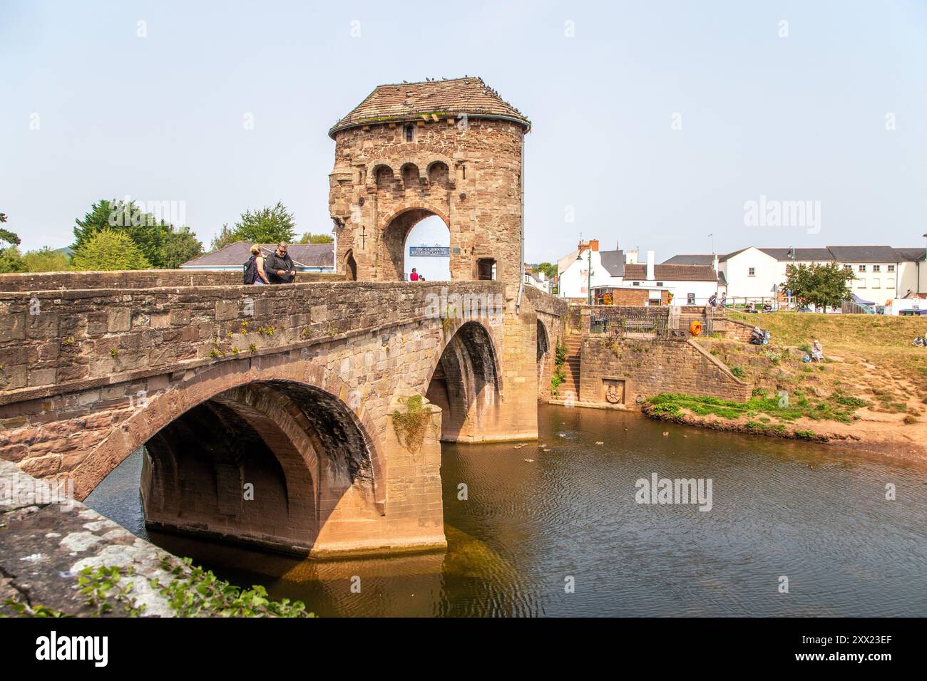 Monnow Bridge, in Monmouth, Wales, the only remaining fortified river ...
