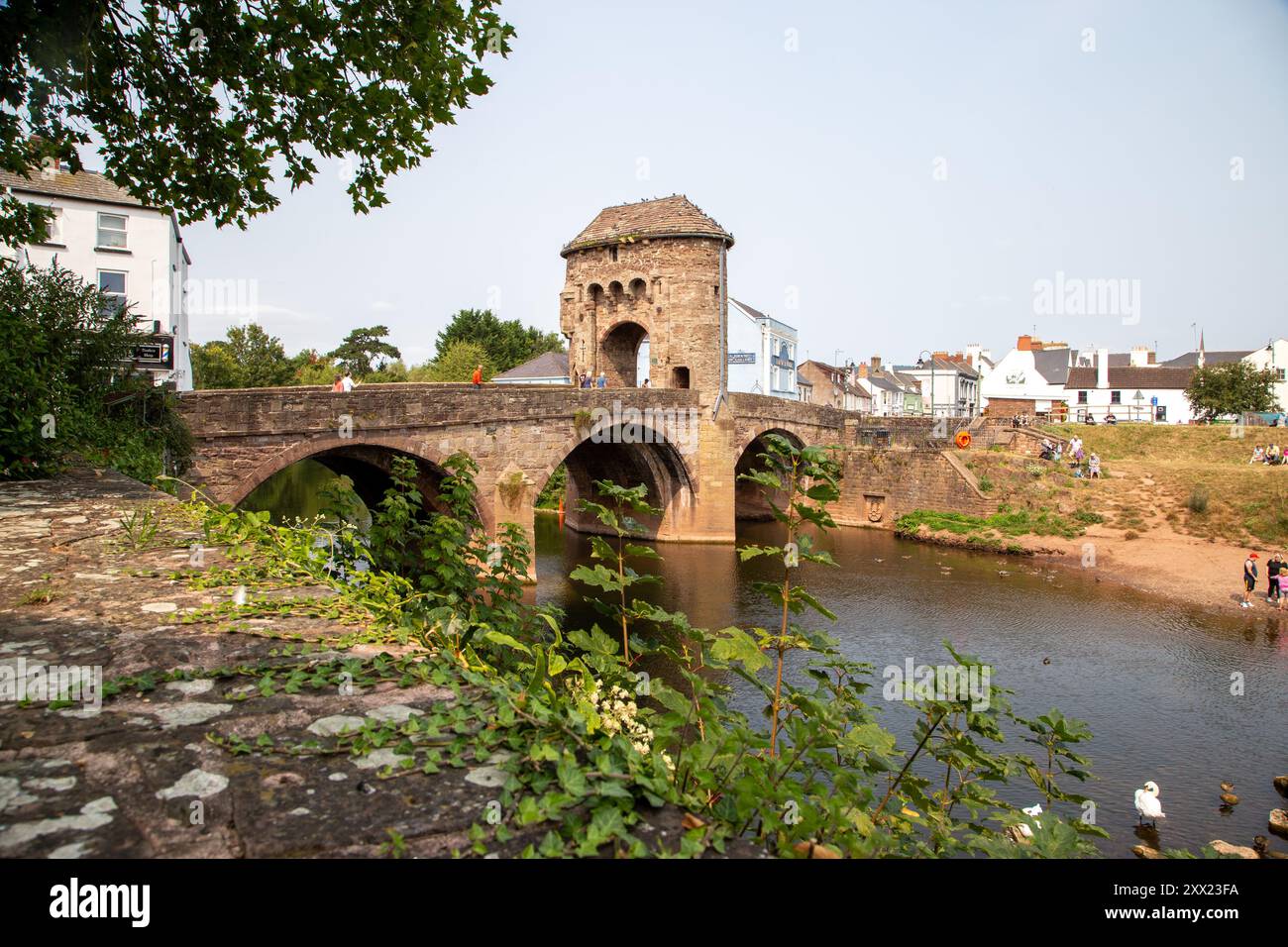 Monnow Bridge, in Monmouth, Wales, the only remaining fortified river ...