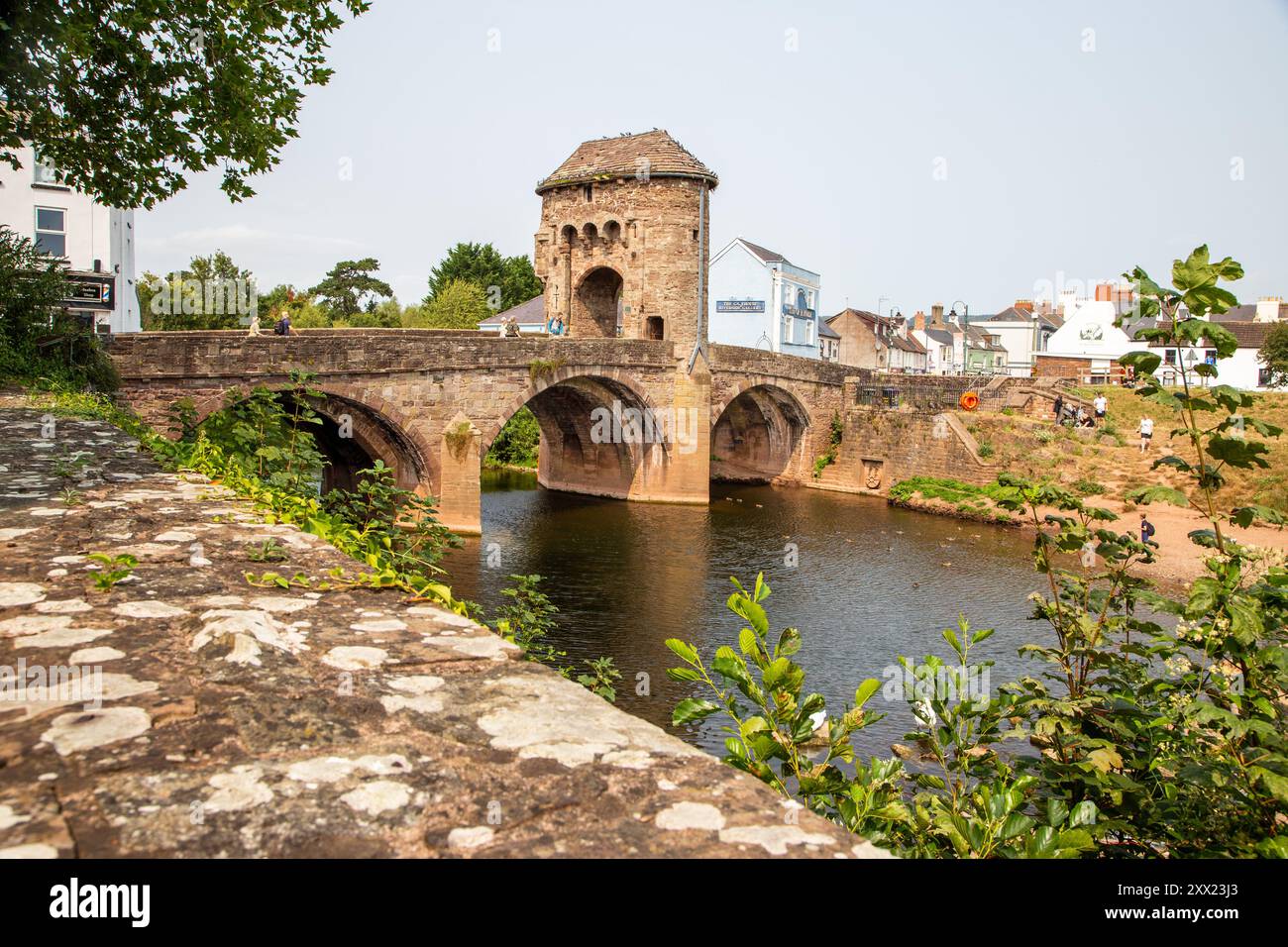 Monnow Bridge, in Monmouth, Wales, the only remaining fortified river ...