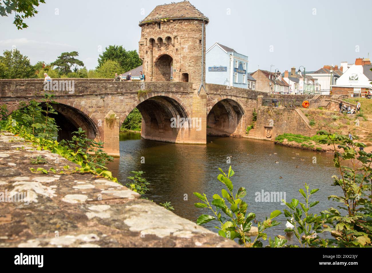 Monnow Bridge, in Monmouth, Wales, the only remaining fortified river ...