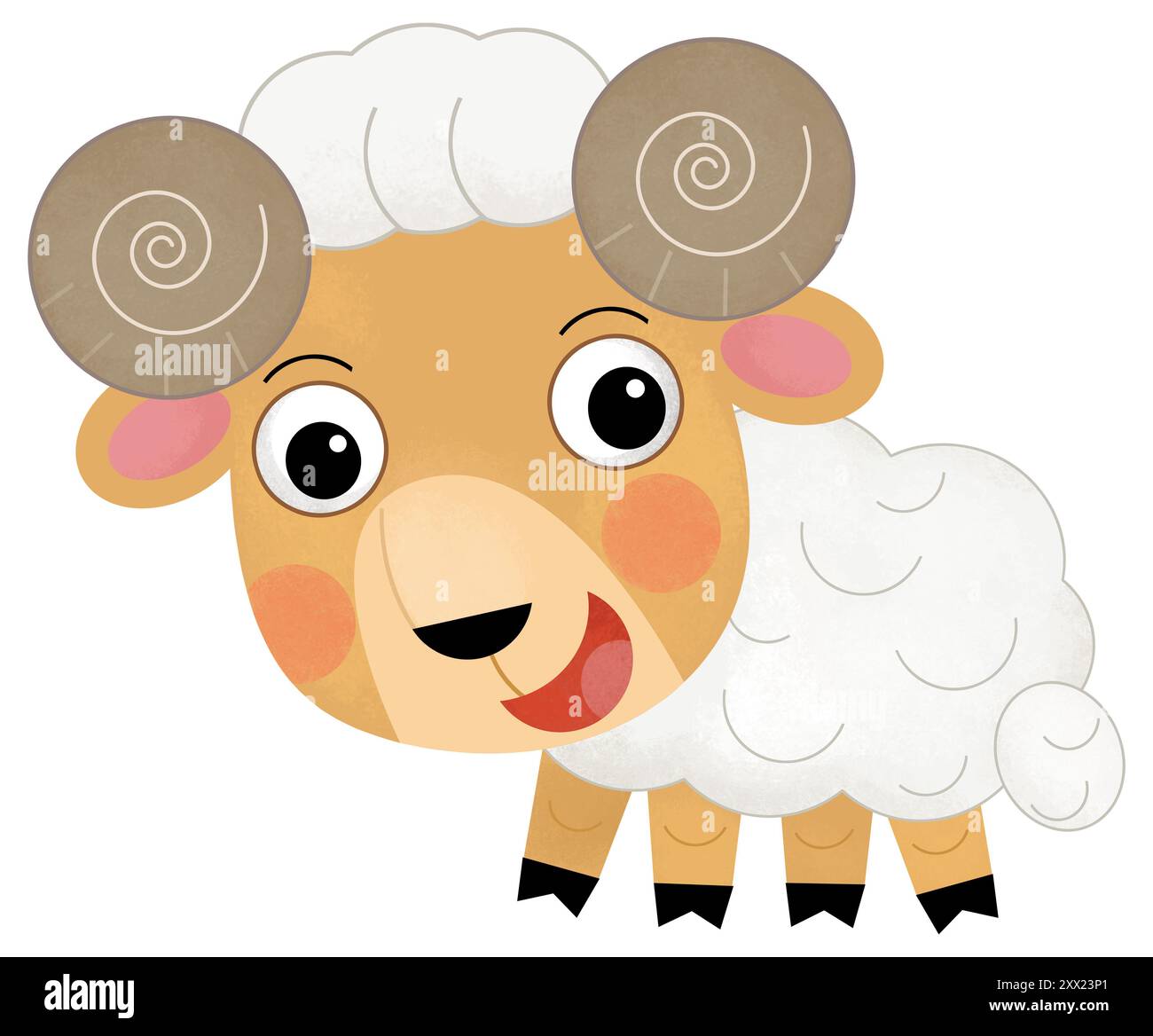 Cartoon illustration ram looking hi-res stock photography and images ...