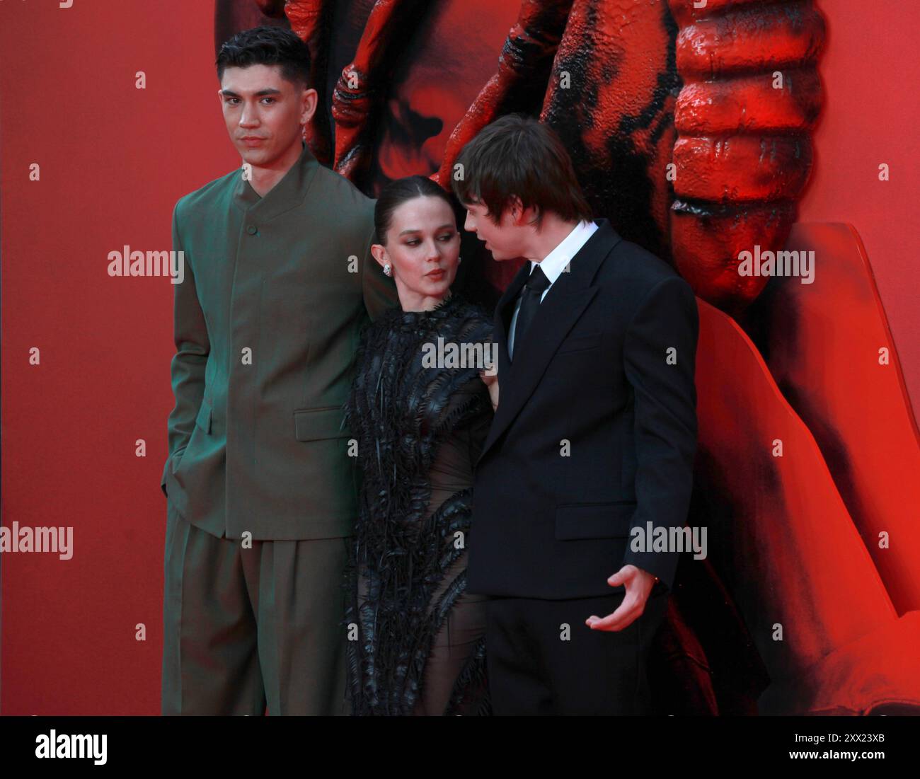 London, UK. Archie Renaux, Cailee Spaeny and Spike Fearn at the Alien ...