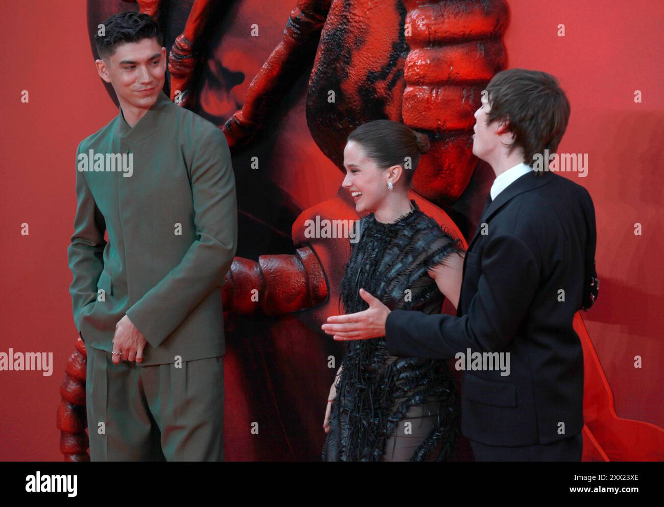 London, UK. Archie Renaux, Cailee Spaeny and Spike Fearn at the Alien ...