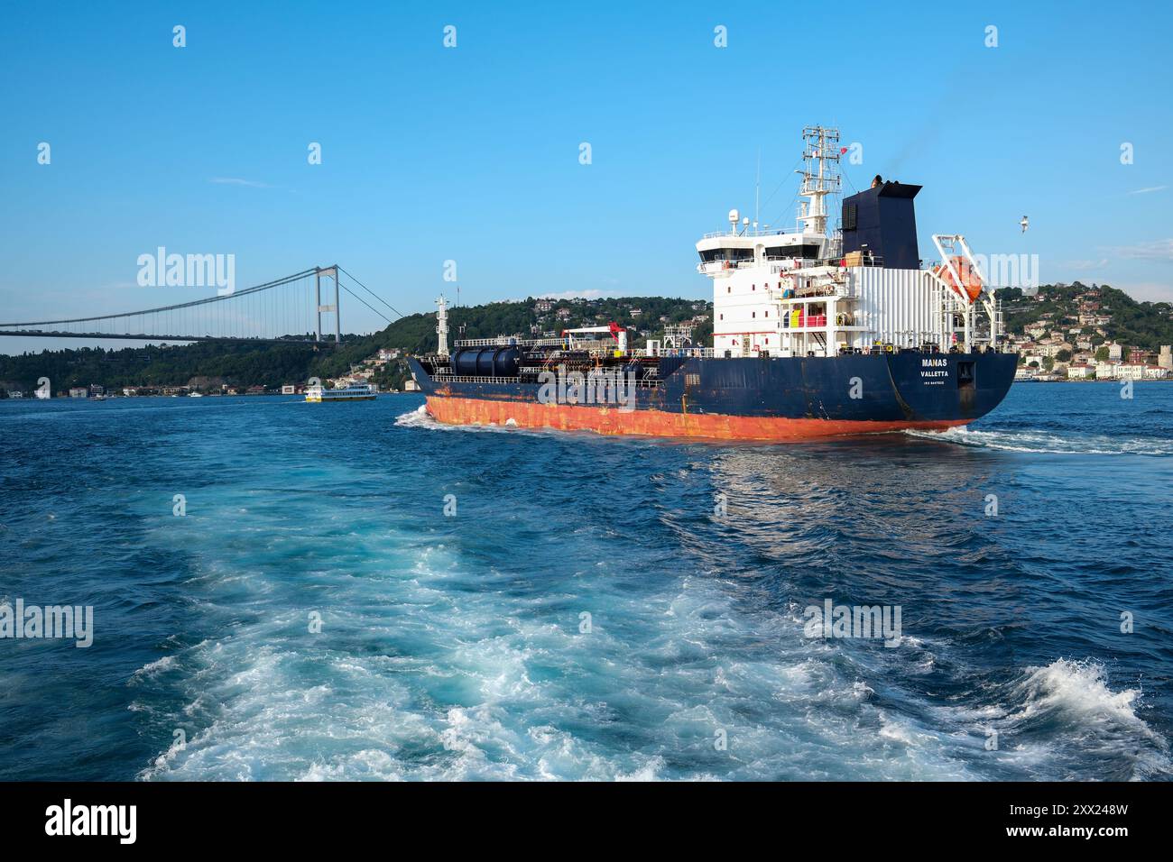 A large number of cargo ships pass through the Istanbul Strait every ...