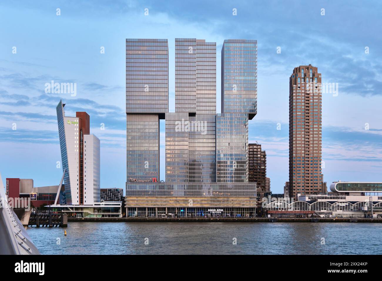 Rotterdam, Netherlands - April 10, 2024: De Rotterdam is a building on ...