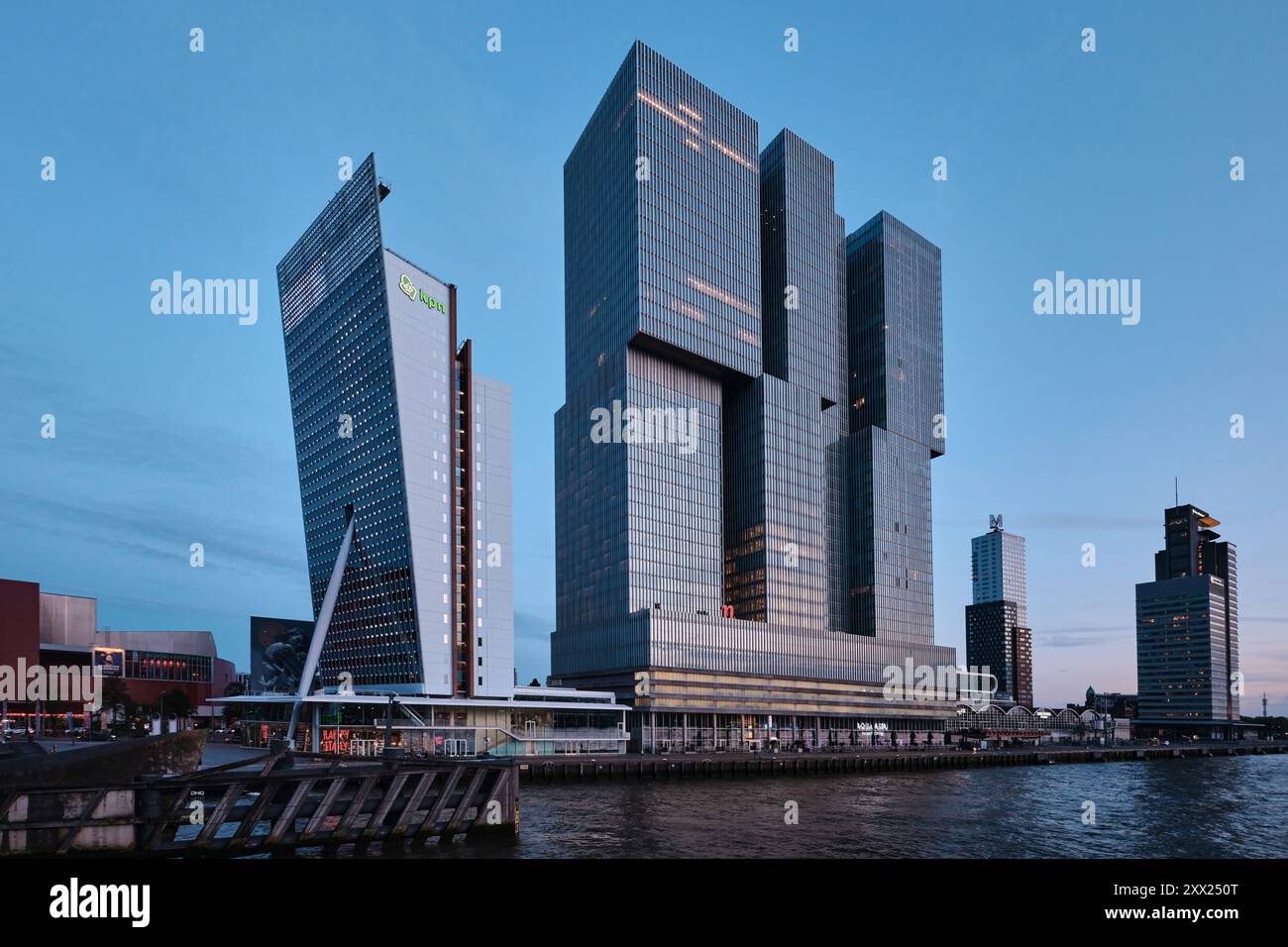 Rotterdam, Netherlands - April 10, 2024: De Rotterdam is a building on ...