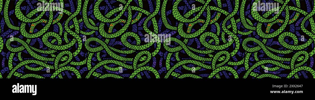 Snake seamless pattern. hand drawing. Not AI, Vector illustration Stock ...