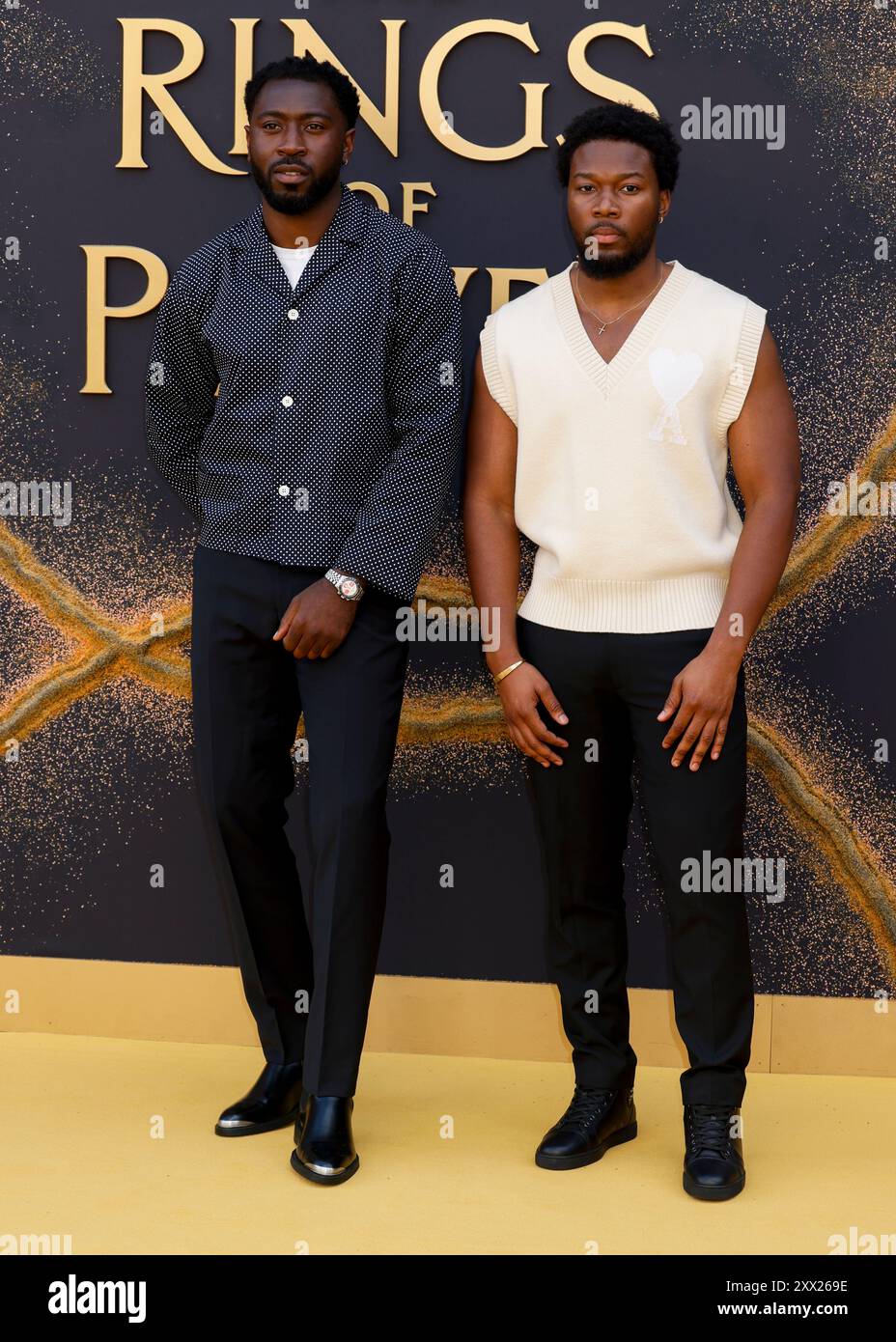 Aaron Shosanya and Eric Shango attend The Lord Of The Rings: The Rings ...