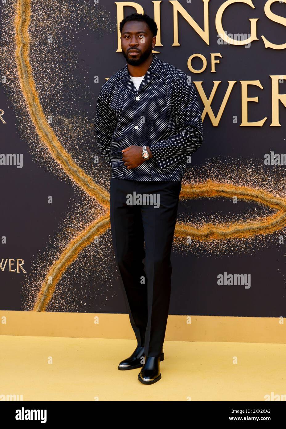 Aaron Shosanya attends The Lord Of The Rings: The Rings Of Power ...