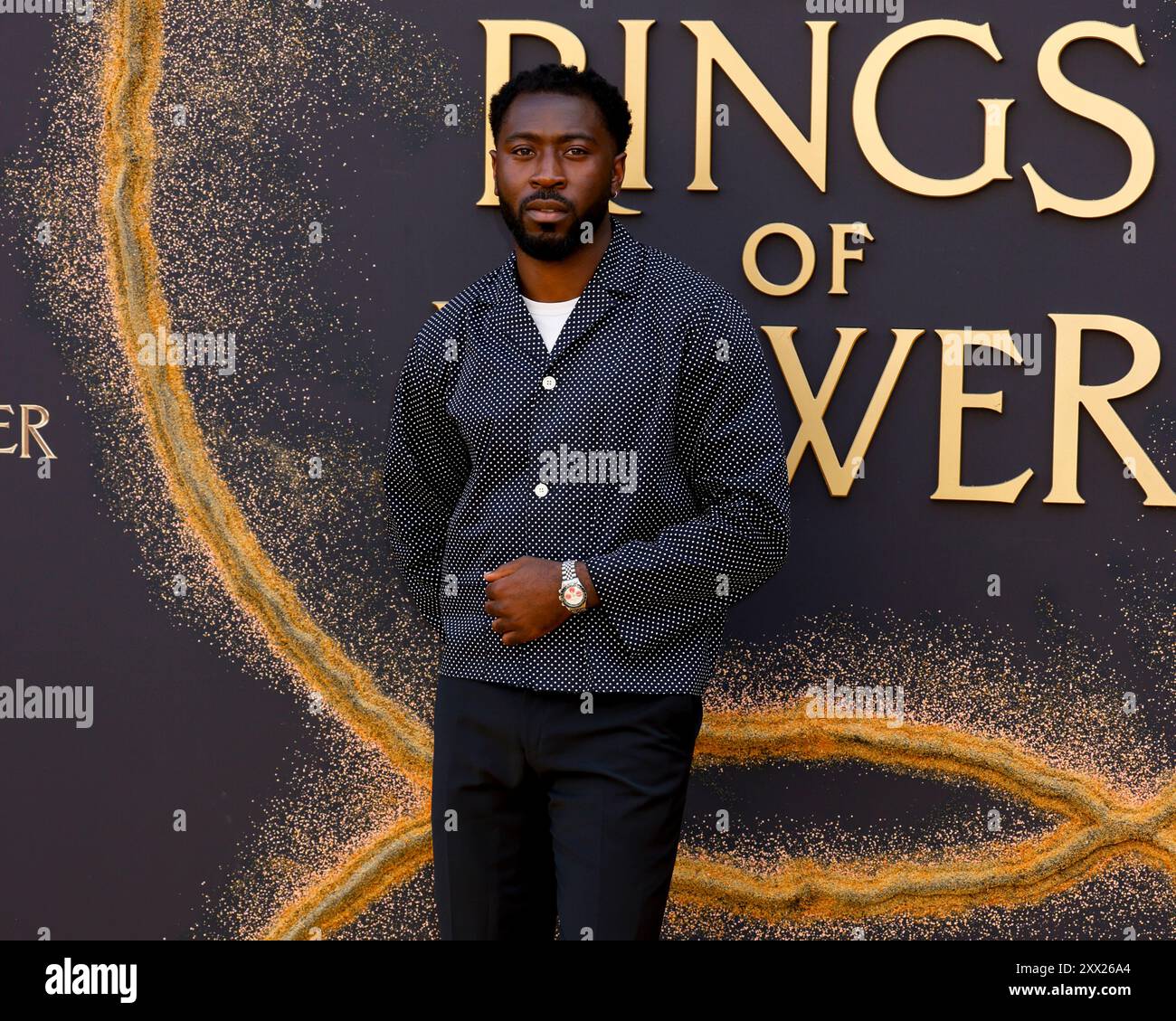 Aaron Shosanya attends The Lord Of The Rings: The Rings Of Power ...