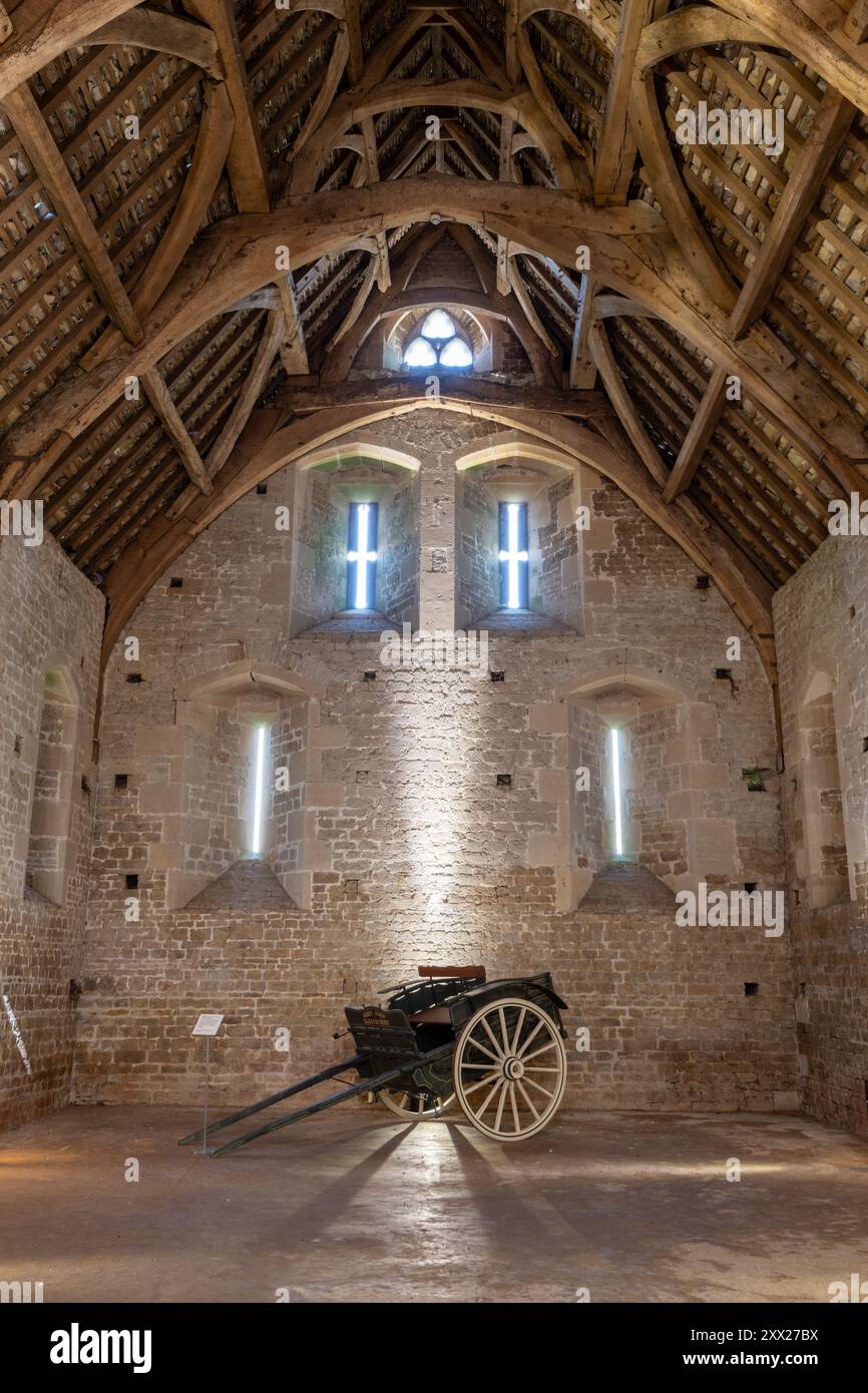 Glastonburysomersetunited Kingdommarch 24th 2024photo Of The Interior Of The Tithe Barn At