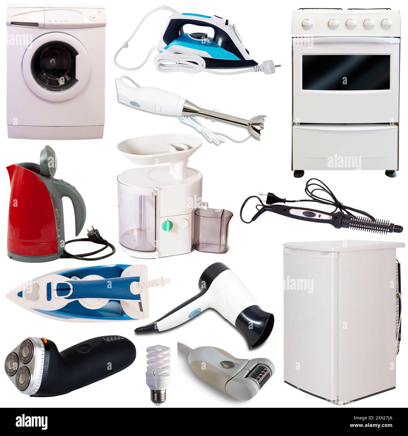 Collage of different home appliances Stock Photo - Alamy