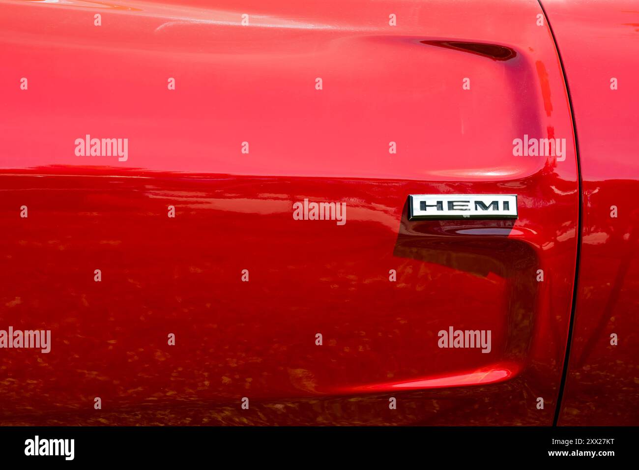 DEARBORN, MI/USA - JUNE 15, 2024: Close-up of a 1968 Dodge Charger R/T ...