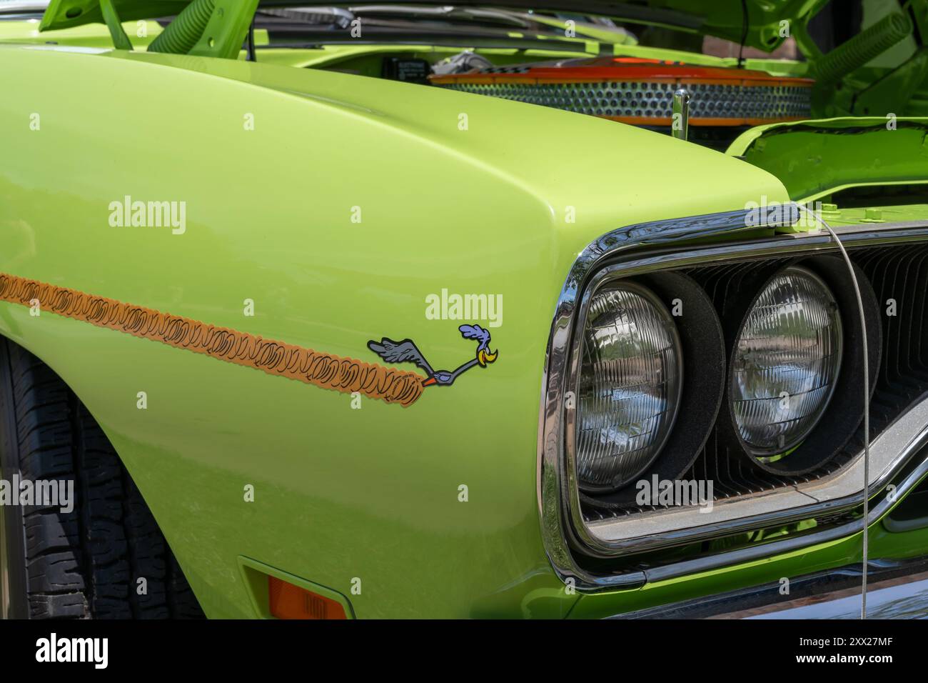 DEARBORN, MI/USA - JUNE 15, 2024: Close-up of a 1970 Plymouth Road ...