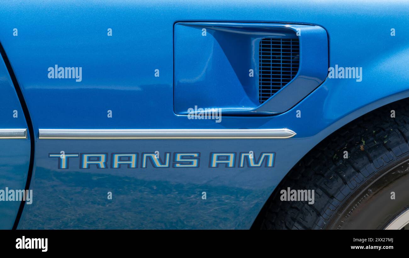 DEARBORN, MI/USA - JUNE 15, 2024: Close-up of a 1978 Pontiac Firebird ...