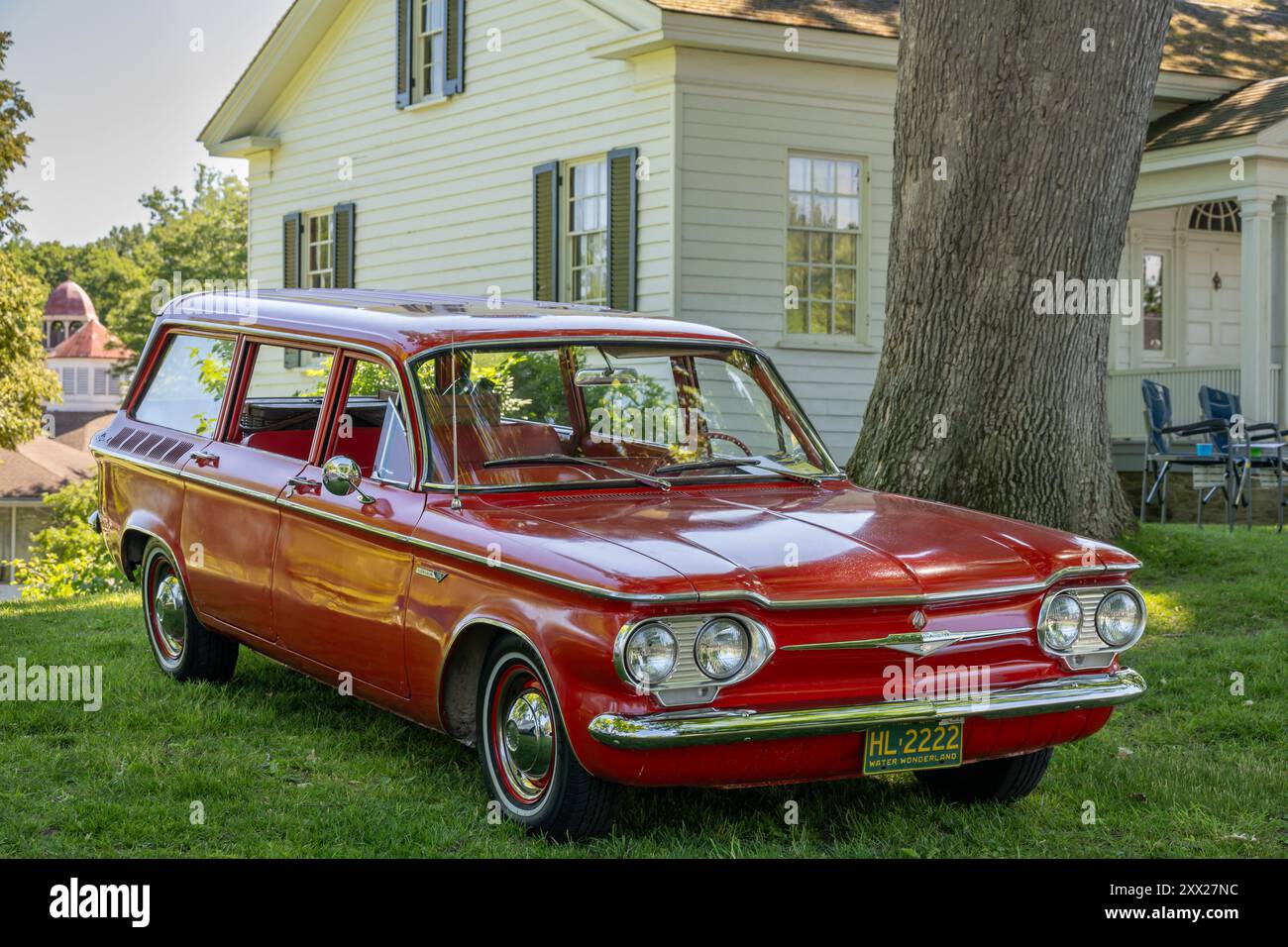 DEARBORN, MI/USA - JUNE 15, 2024: 1961 Chevrolet Corvair Lakewood wagon ...