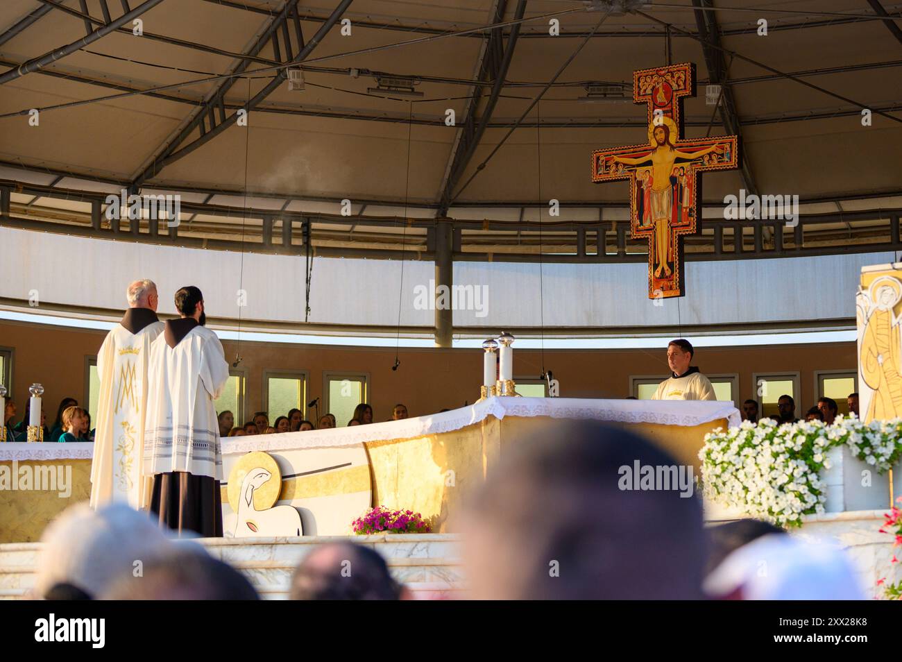 Incensation during the evening Holy Mass presided by Fr Jozo Grbeš ...