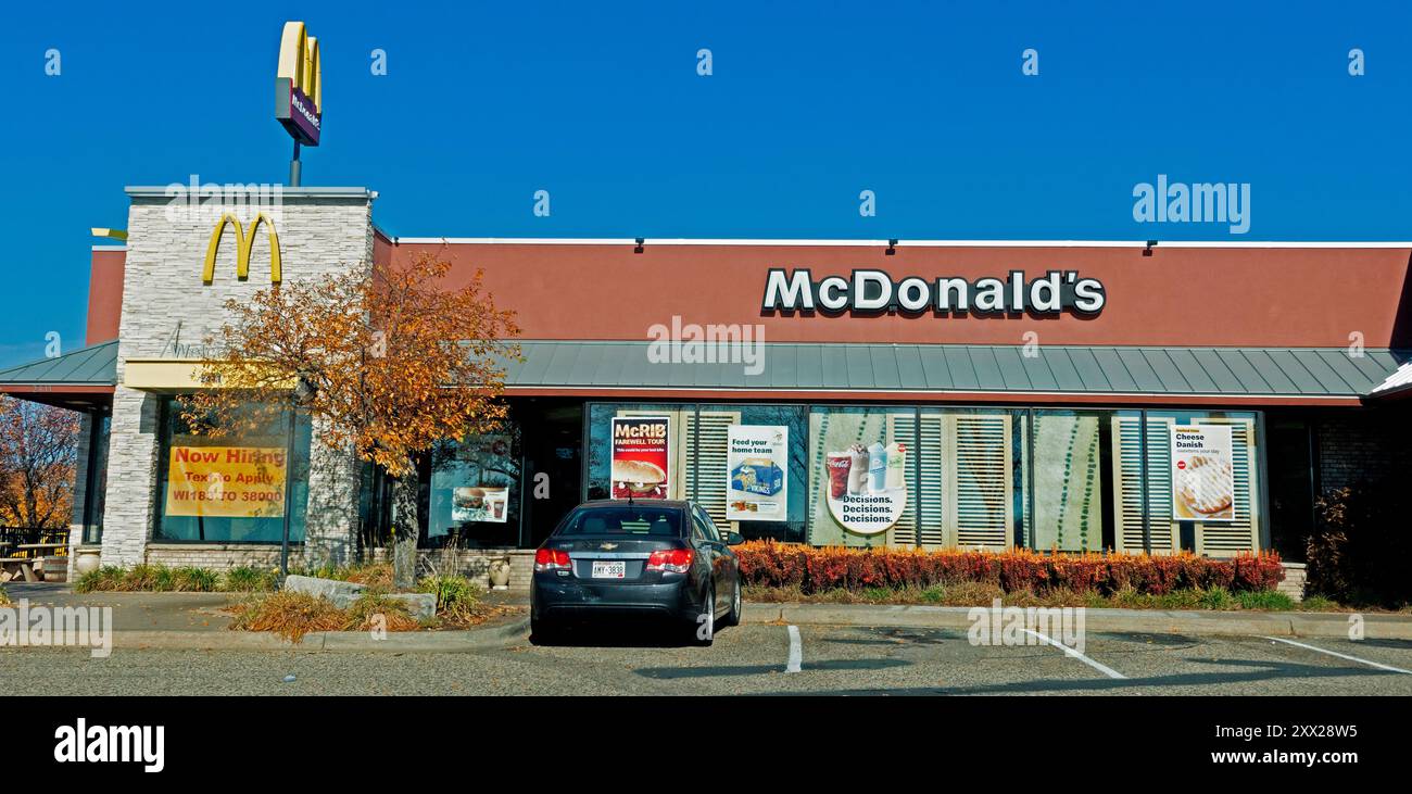 Fast food McDonald's restaurant. Hudson Wisconsin WI USA Stock Photo ...
