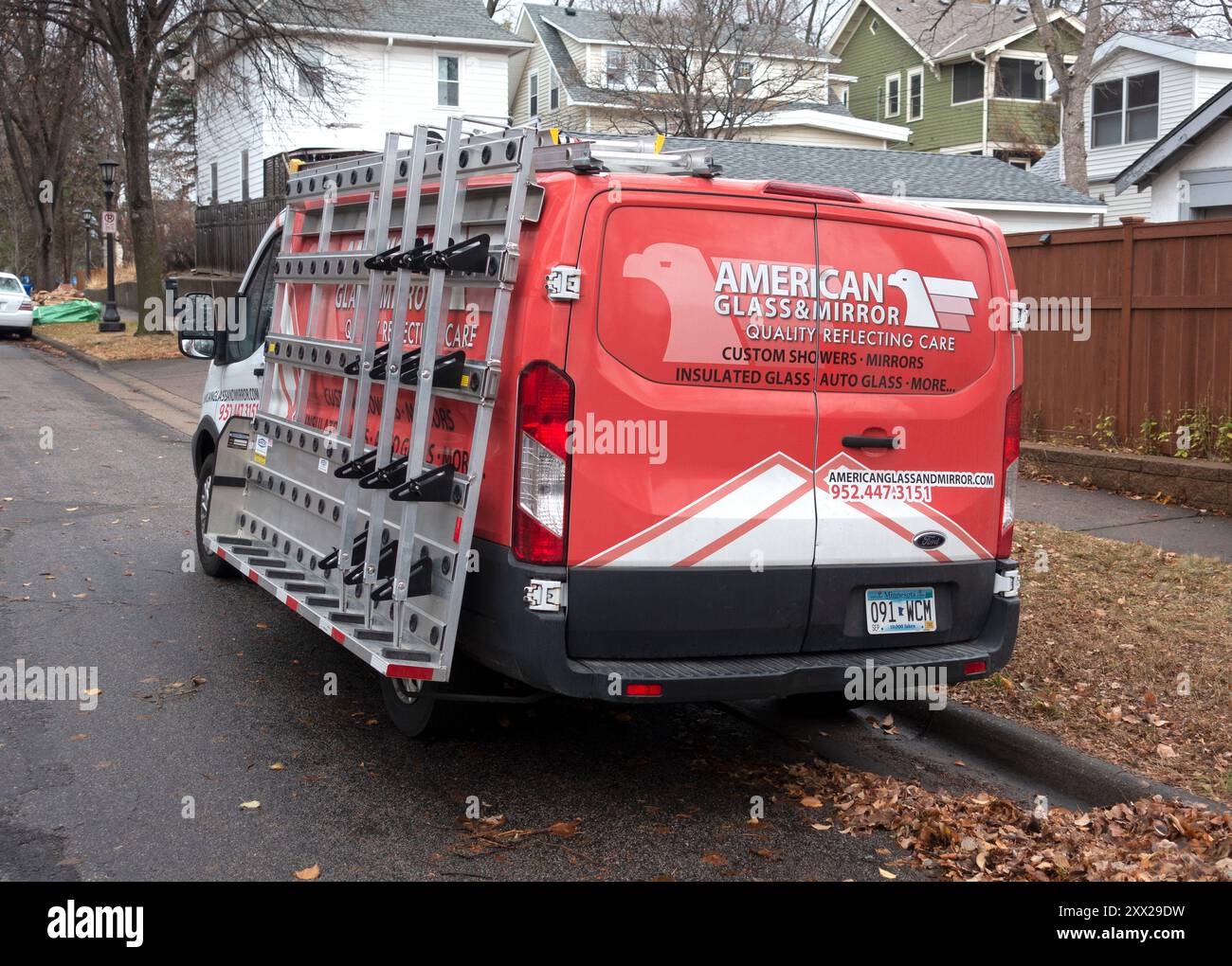 Red truck glass mirror repair replacement installation transporting ...