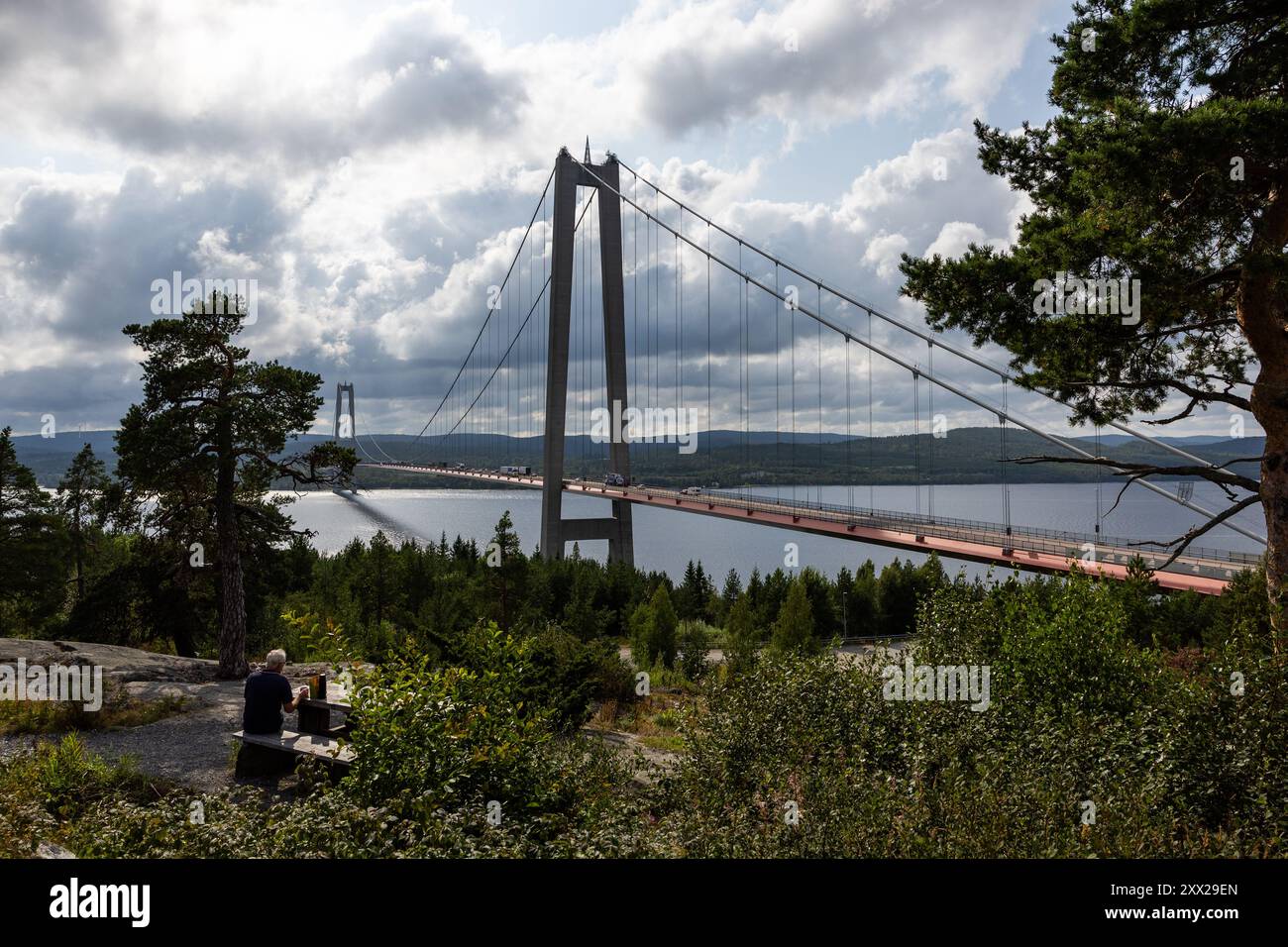 Daily life, The High Coast Bridge, Sandöverken, Sweden, during ...