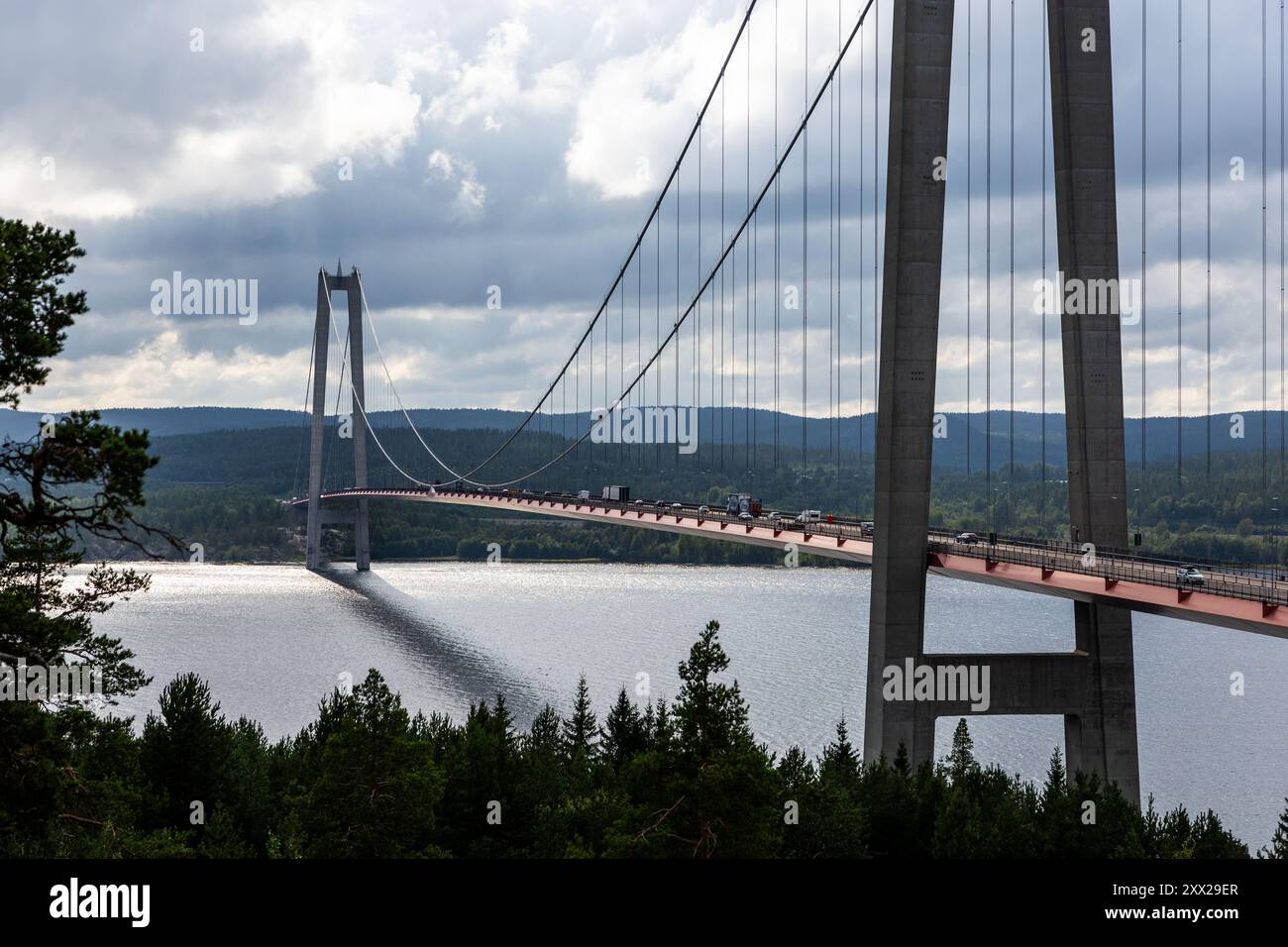 Daily life, The High Coast Bridge, Sandöverken, Sweden, during ...