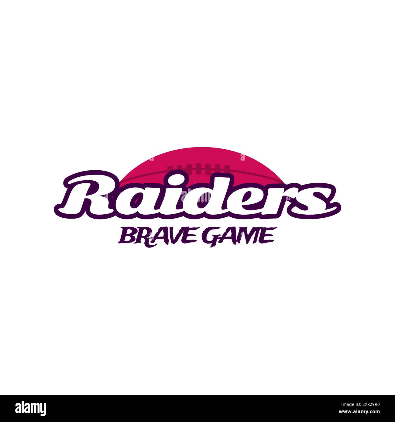 American football logo template-raiders brave game. Rugby badge ...