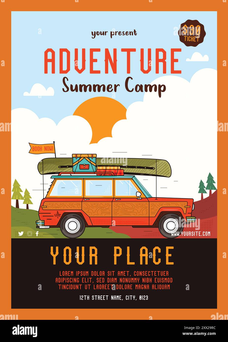 Vintage camper poster advertising hi-res stock photography and images ...