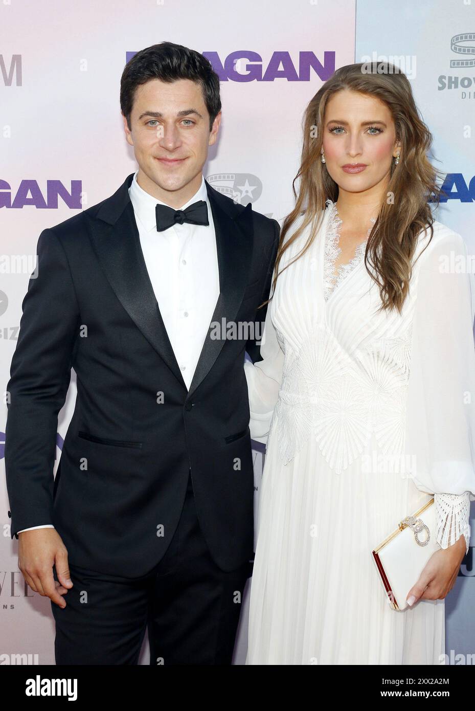 David Henrie and Maria Cahill at the Los Angeles premiere of 'Reagan ...