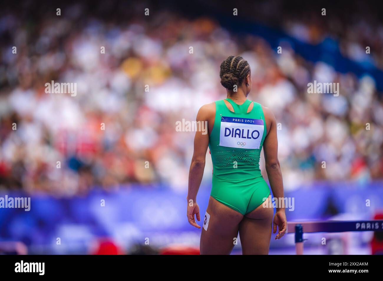 Fatoumata Binta Diallo participating in the 400 meters hurdles at the ...