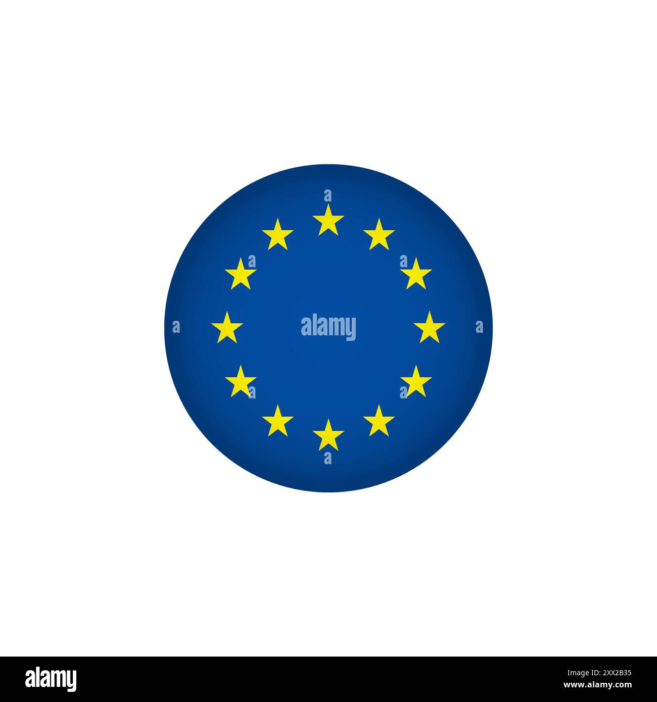 EU Europe Flag Icon. European Union Circled Flag. Stock Vector Graphics ...