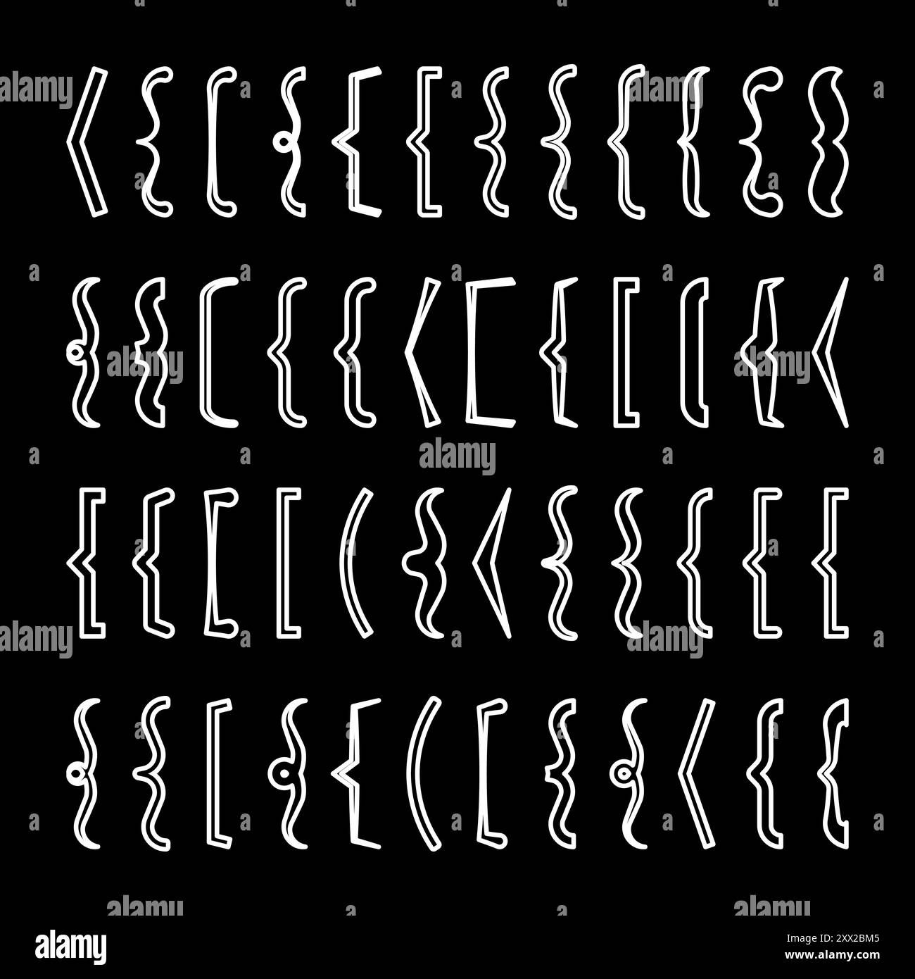 Text brackets collection, black quotation box. Curly, square and corner ...