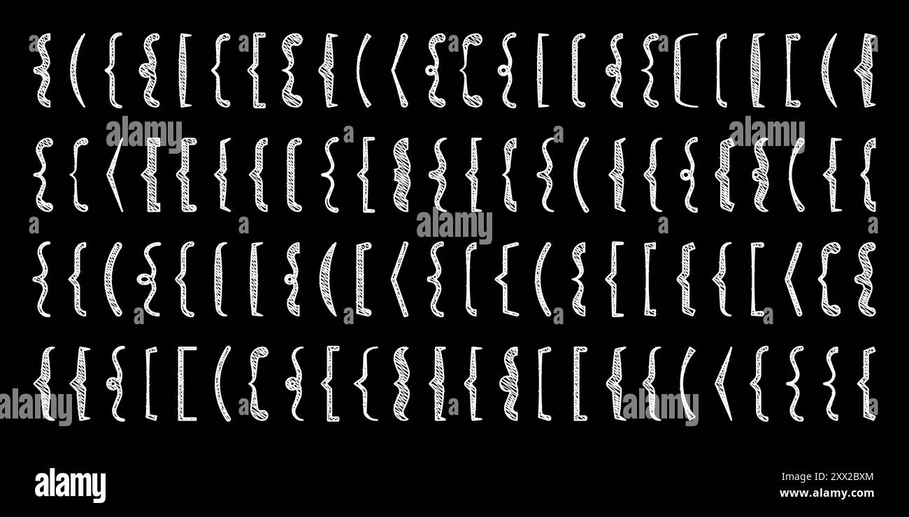 Shaded text brackets, black quotation box. Curly, square and corner ...