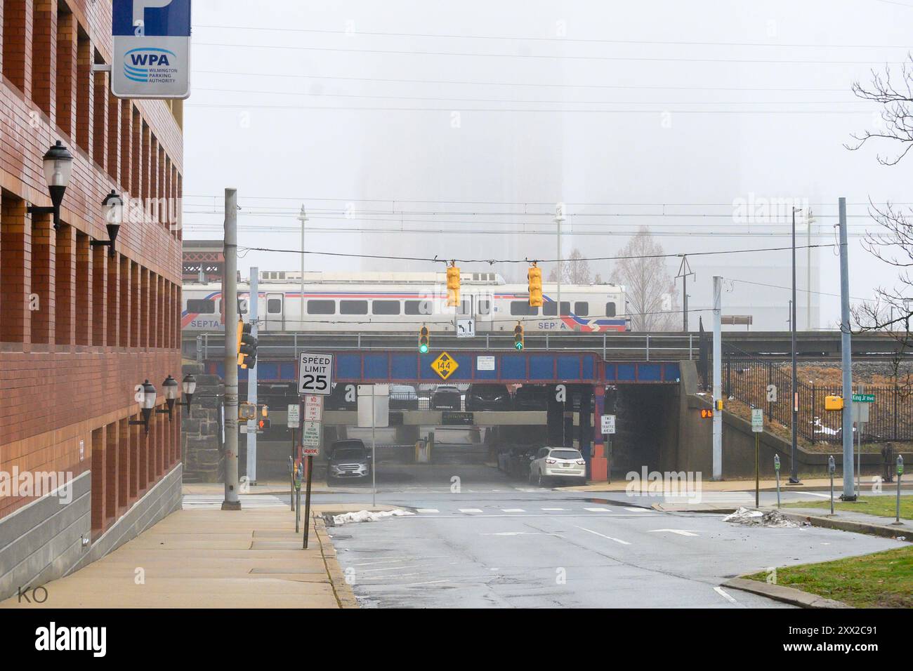 Trians at the Amtrak Wilmington Station Stock Photo - Alamy