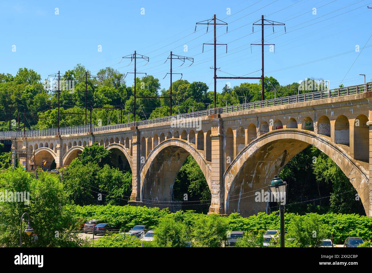 Manayunk bridge in Northwest Philadelphia taken from the post office in ...