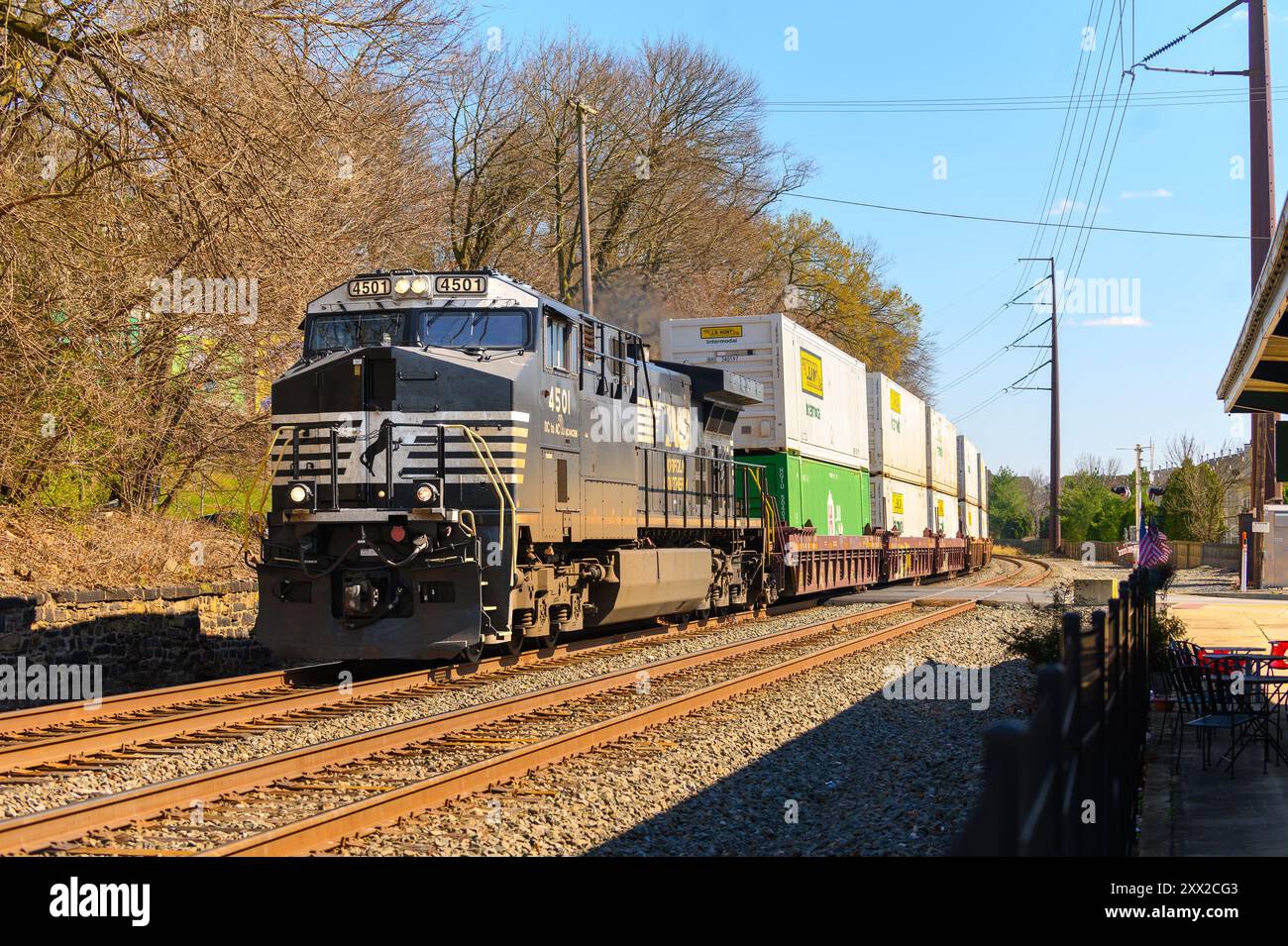 NS freight trains thoughout the Philadelphia Aea Stock Photo - Alamy