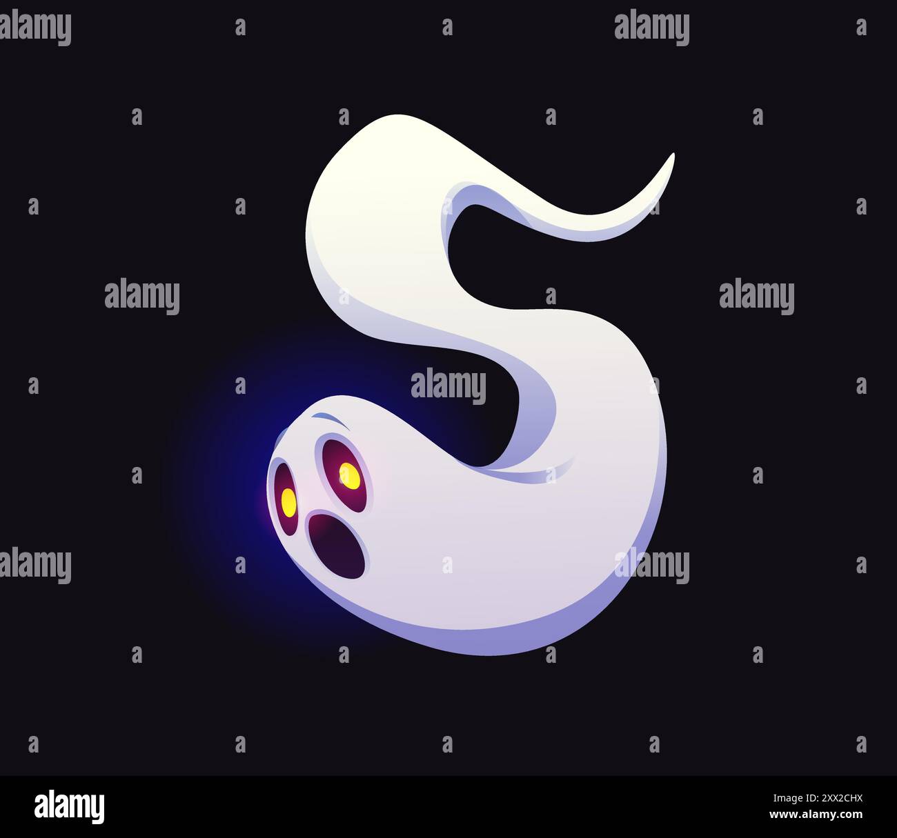 Number five Halloween ghosts font, scary typeface, horror evil type ...