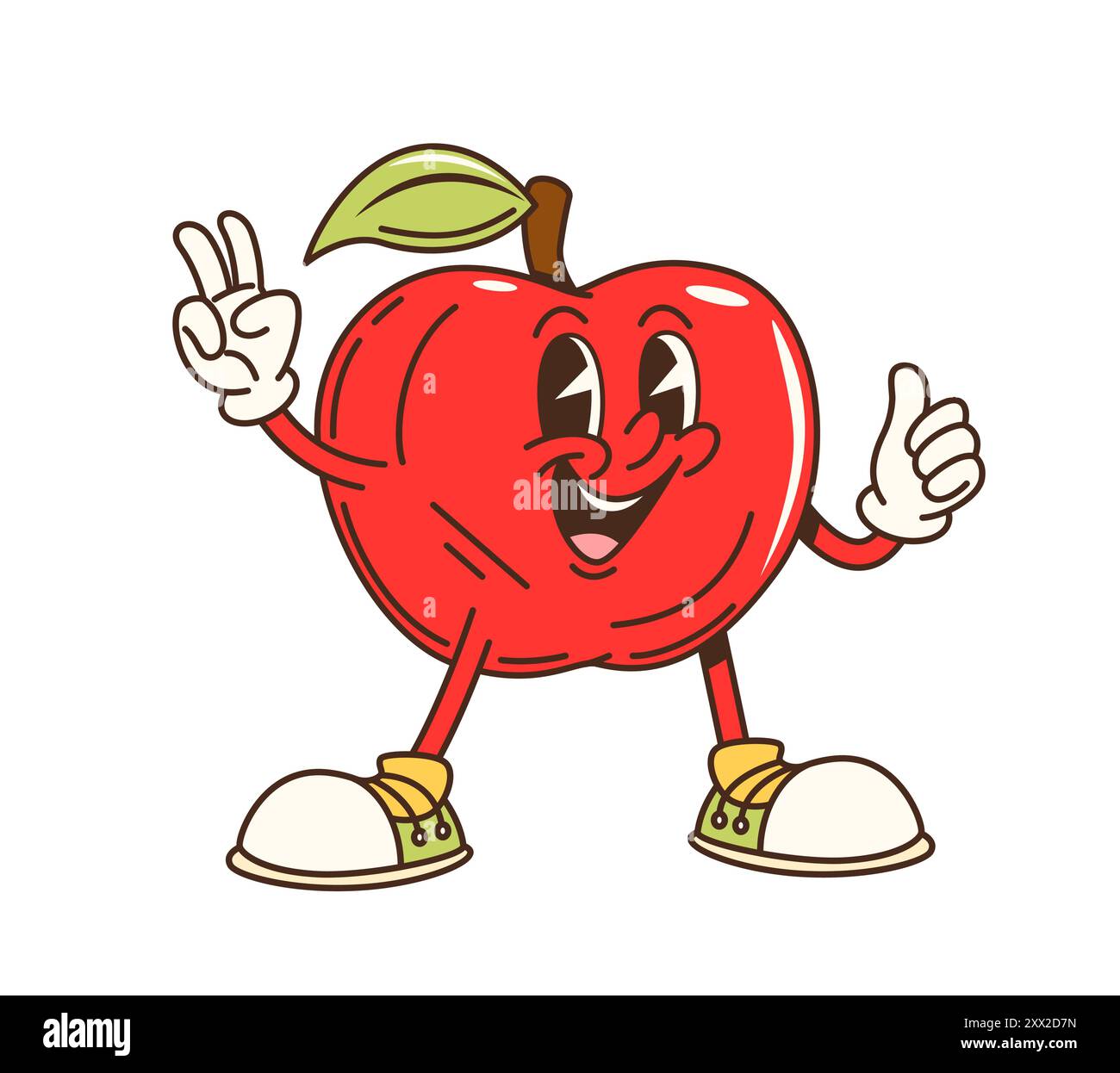Cartoon groovy school red Stock Vector Images - Alamy