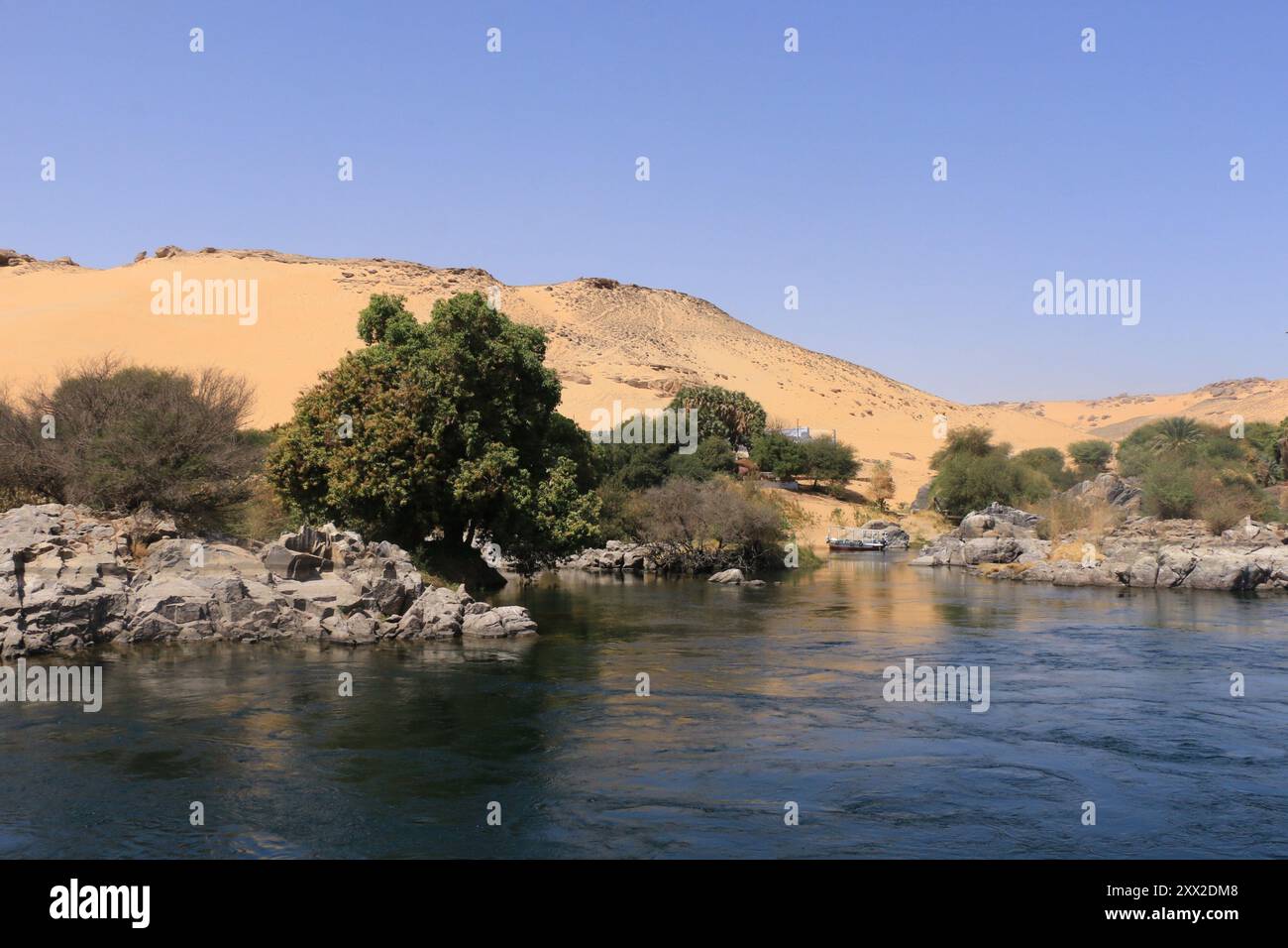 Nature near Nile River in Aswan Egypt Stock Photo - Alamy