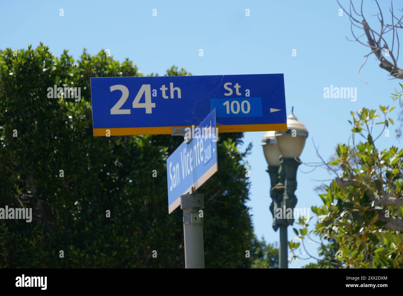 Santa Monica, California, USA 19th August 2024 24th Street Sign on ...
