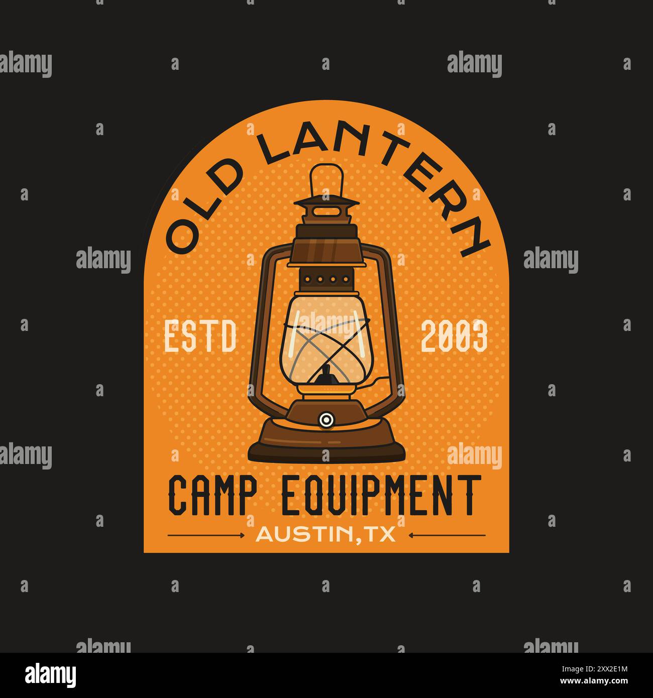 Vintage camping logo badge featuring wilderness-themed design including ...
