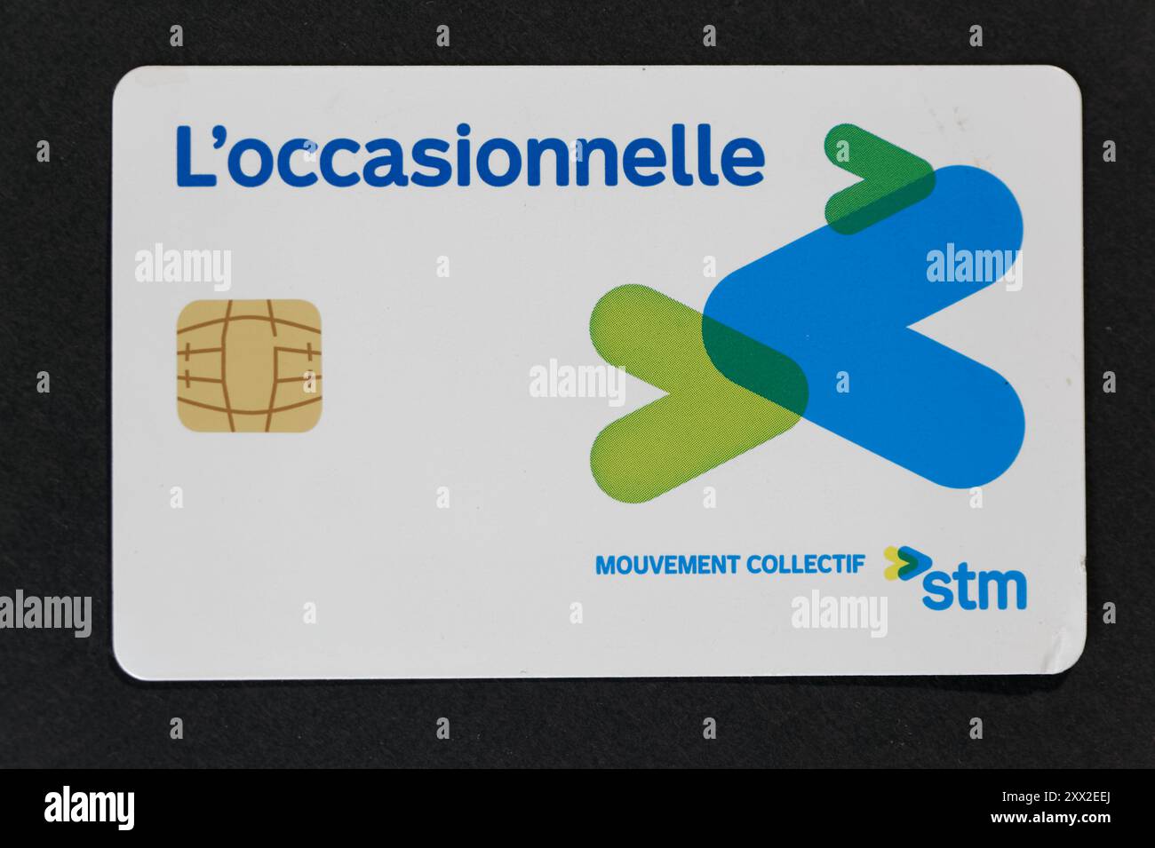 Montreal public transport paper transit ticket with micro chip. Quebec ...