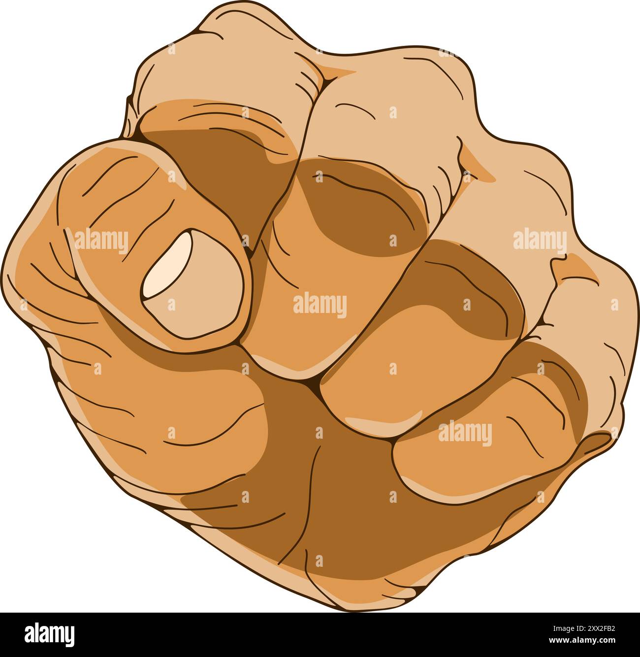 Cartoon image of human hand. Vector illustration in flat technique ...