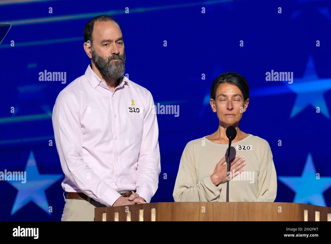 Jon Polin, left, and Rachel Goldberg, parents of Hersh Goldberg-Polin ...